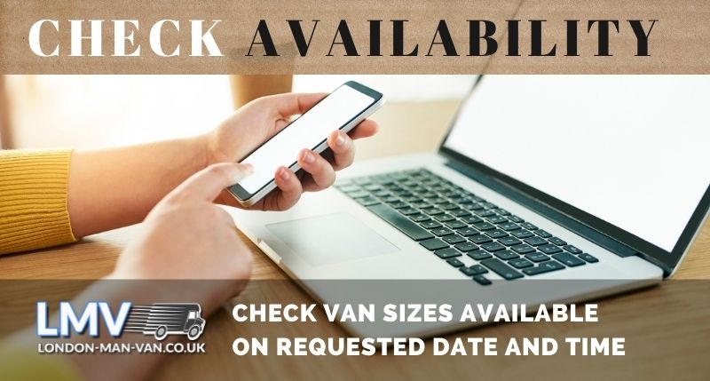 Check Van Sizes available on requested Date and Time